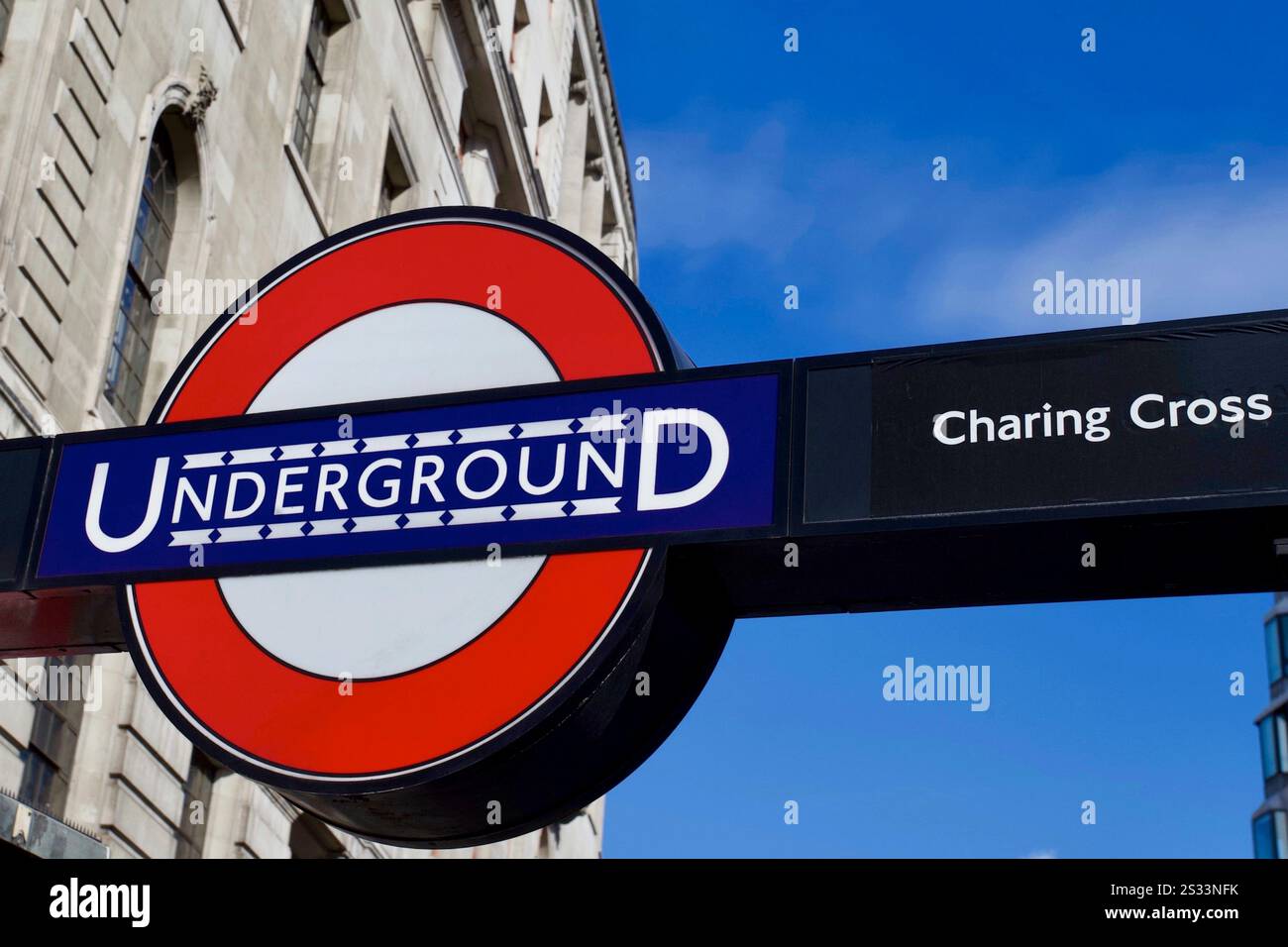Entrance to Charing Cross underground station, Charing Cross, City of ...
