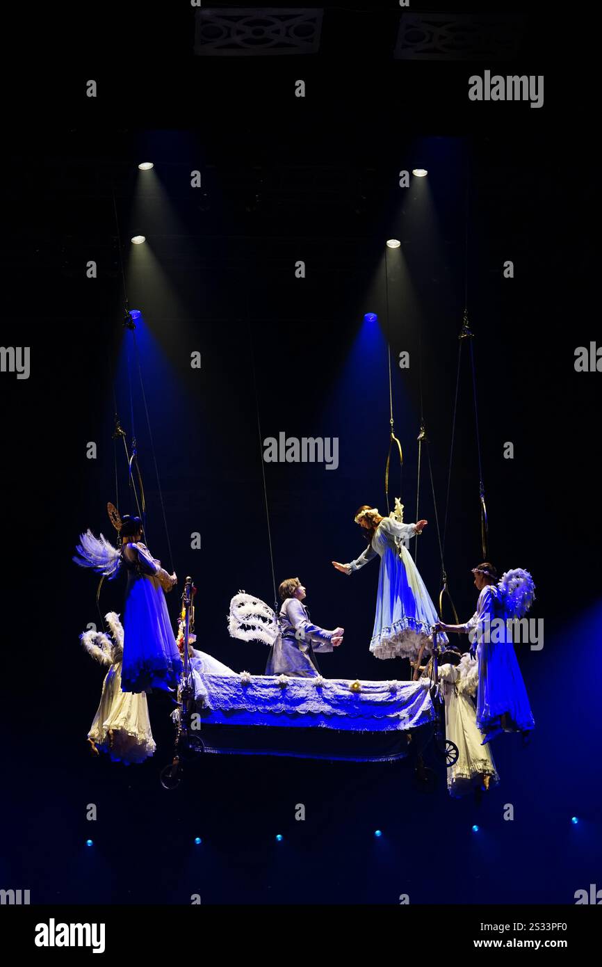 Performers during a dress rehearsal for the Cirque du Soleil production ...
