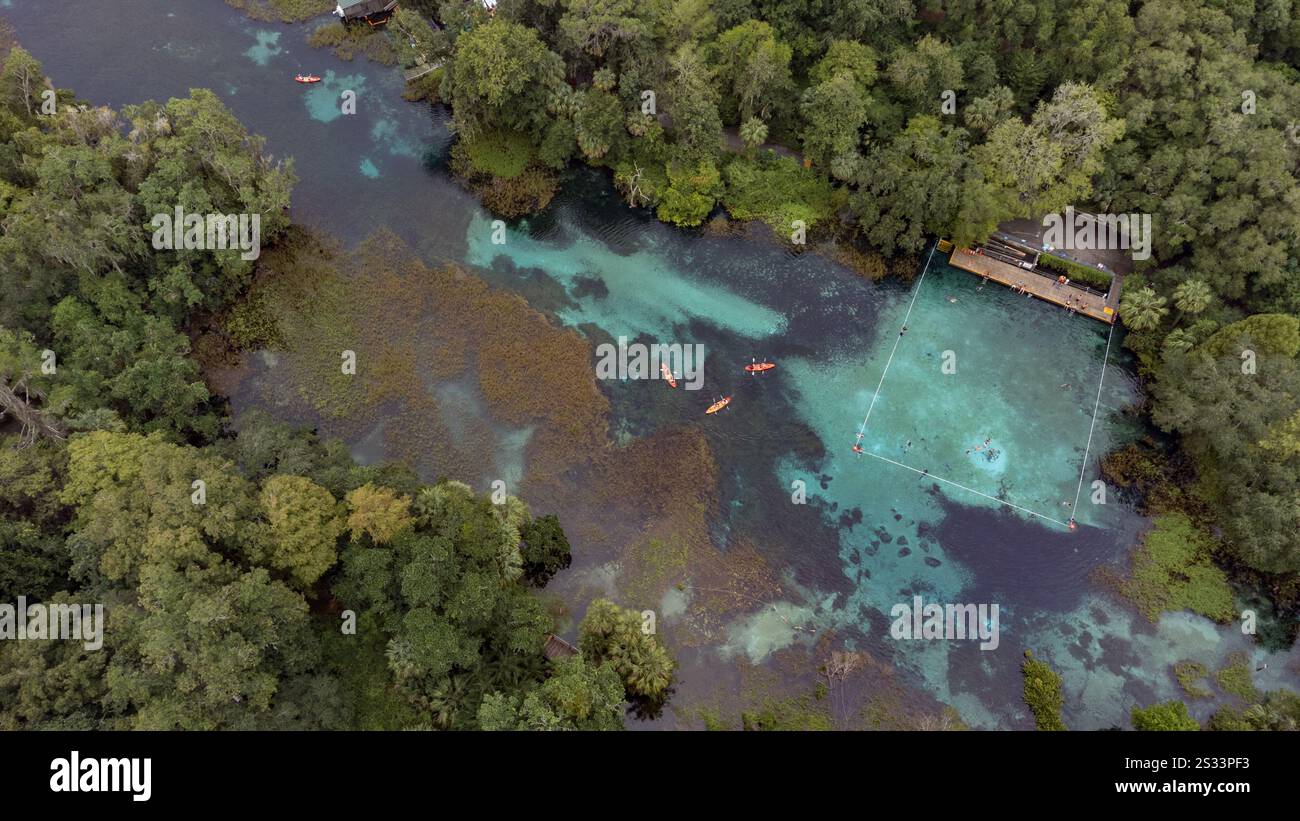 Aerial view of Rainbow Springs in north central Florida Stock Photo - Alamy