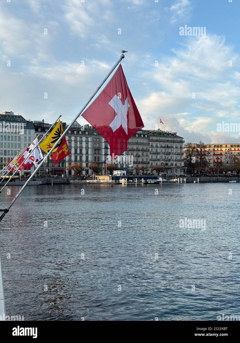 Swiss flag bridge hi-res stock photography and images - Alamy