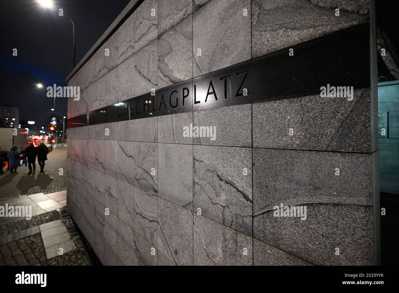 Warsaw, Poland. 08th Jan, 2025. The Umschlagplatz monument is seen in ...