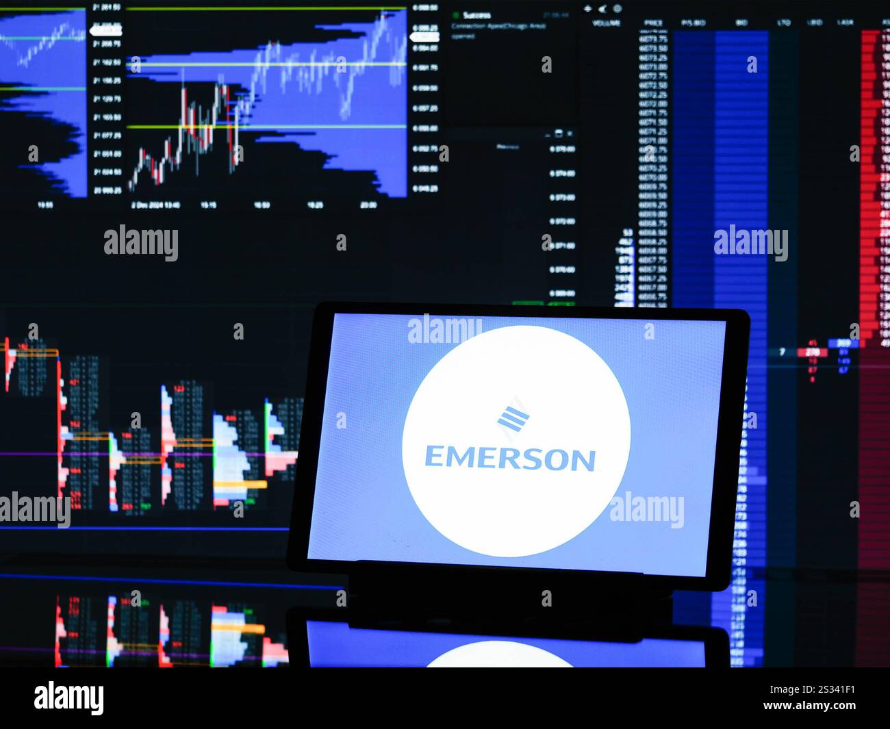 Germany. 8th Jan, 2025. In this photo illustration, the Emerson ...