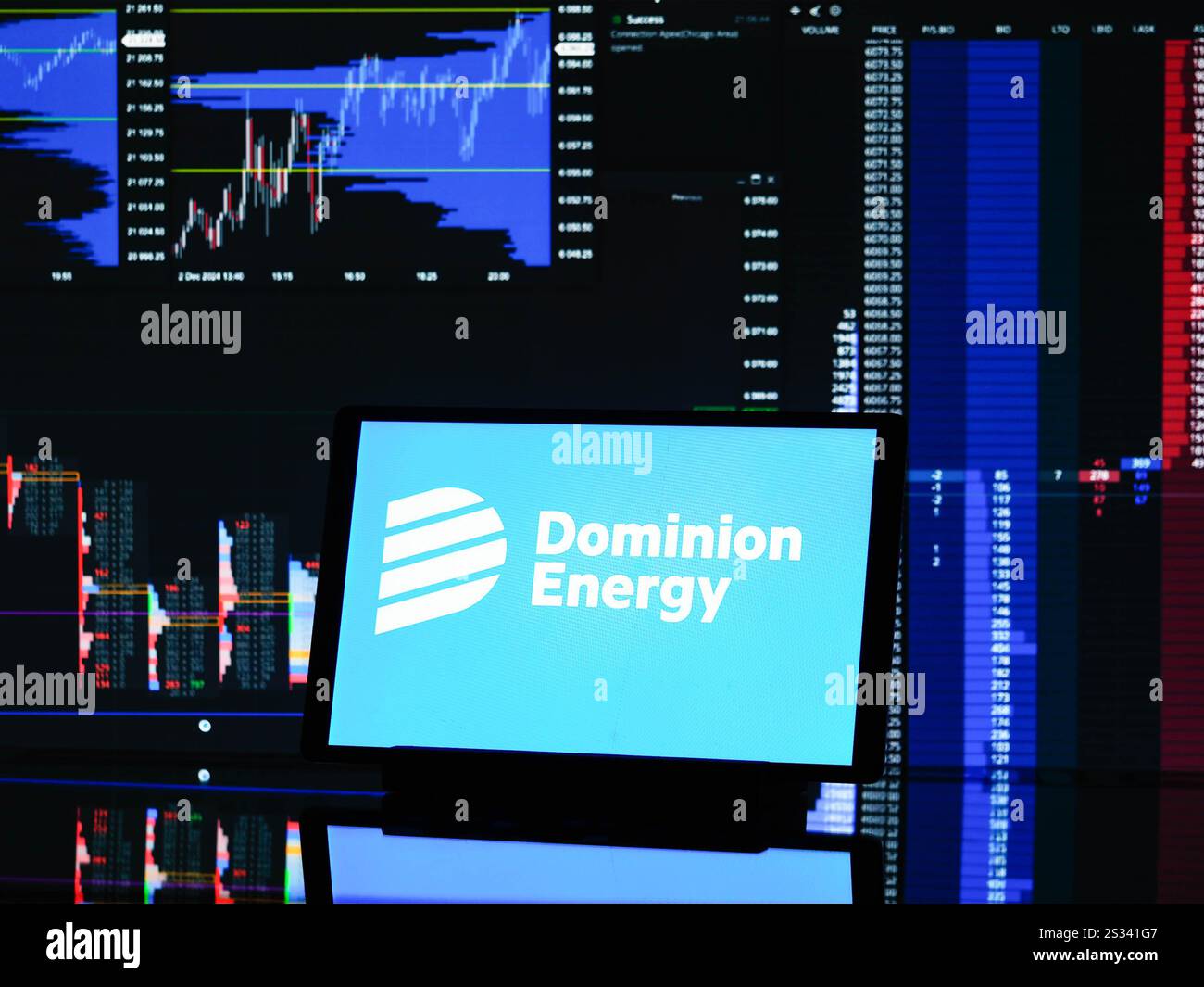 Germany. 8th Jan, 2025. In this photo illustration, the Dominion Energy ...