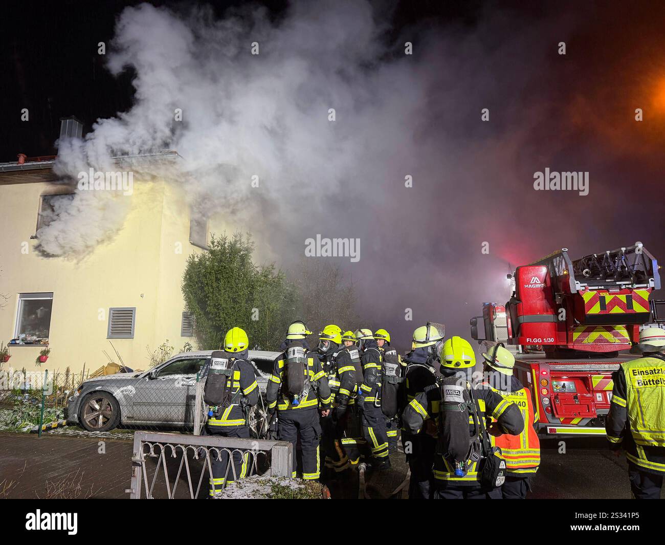 Drei Verletzte bei Hausbrand in Worfelden - 08.01.2025 Büttelborn ...
