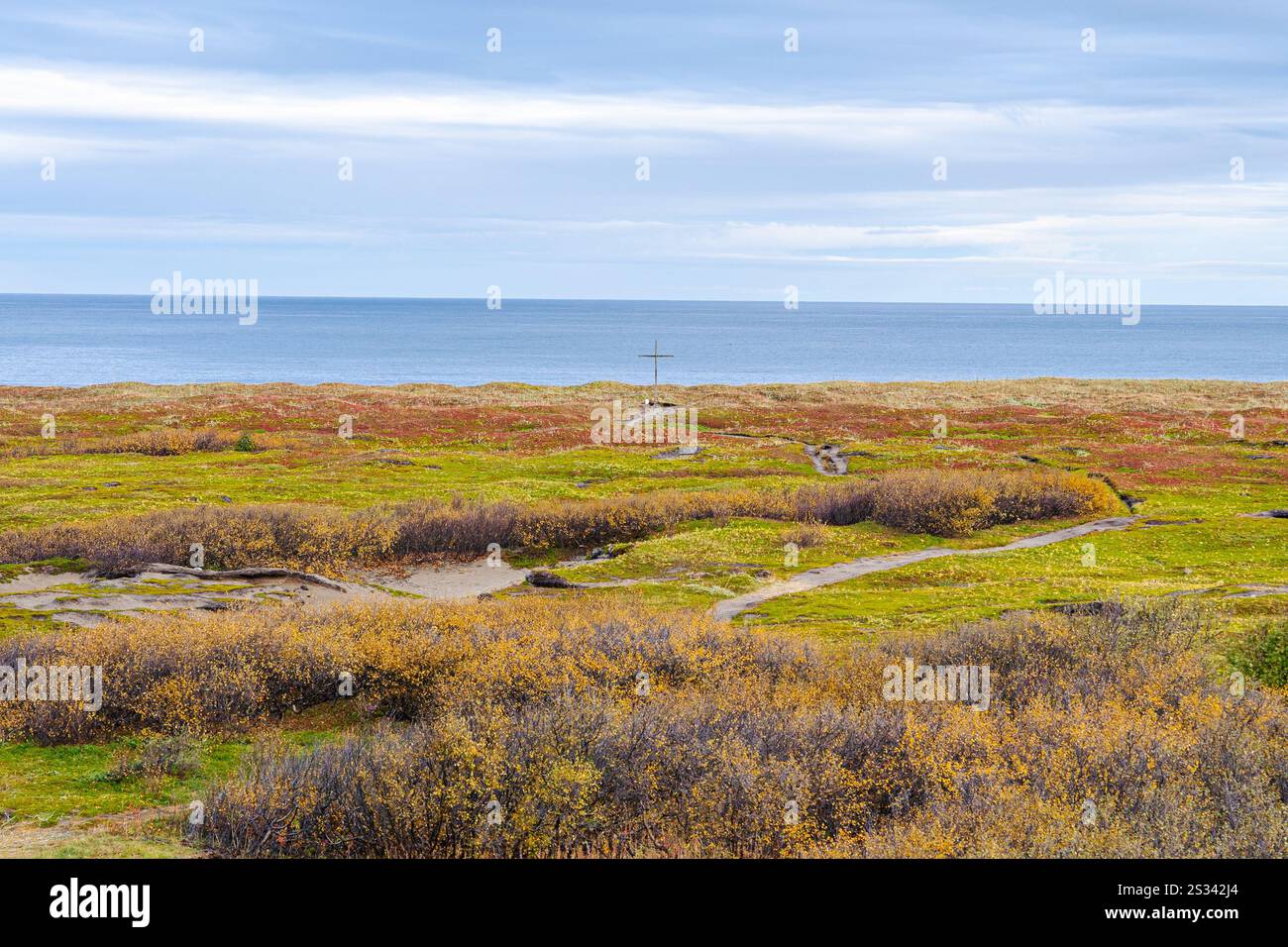 Norway, Finnmark, Grense Jakobselv, Russian border, Barents Sea Stock ...