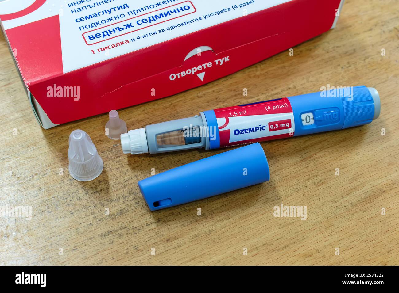 Ozempic Insulin injection pen for diabetics and weight loss Stock Photo ...