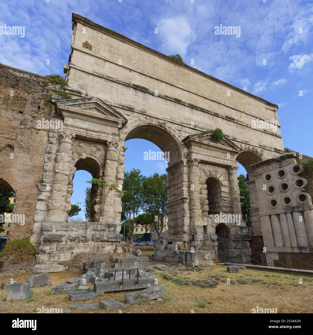 Latin inscription of Larger Gate or Major Door (Porta Maggiore) ab ...