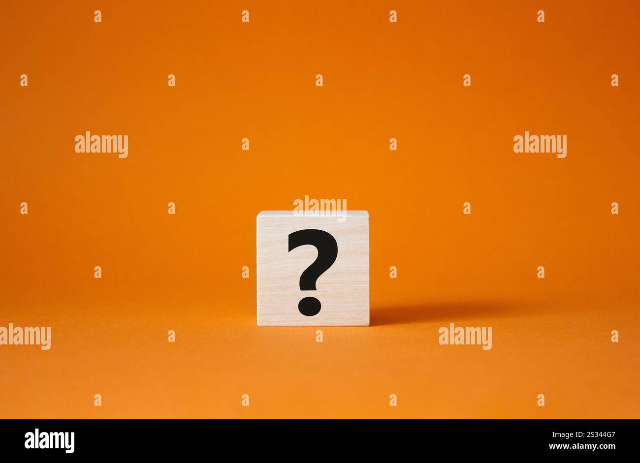 Question mark symbol. Concept words question mark on wooden cube ...