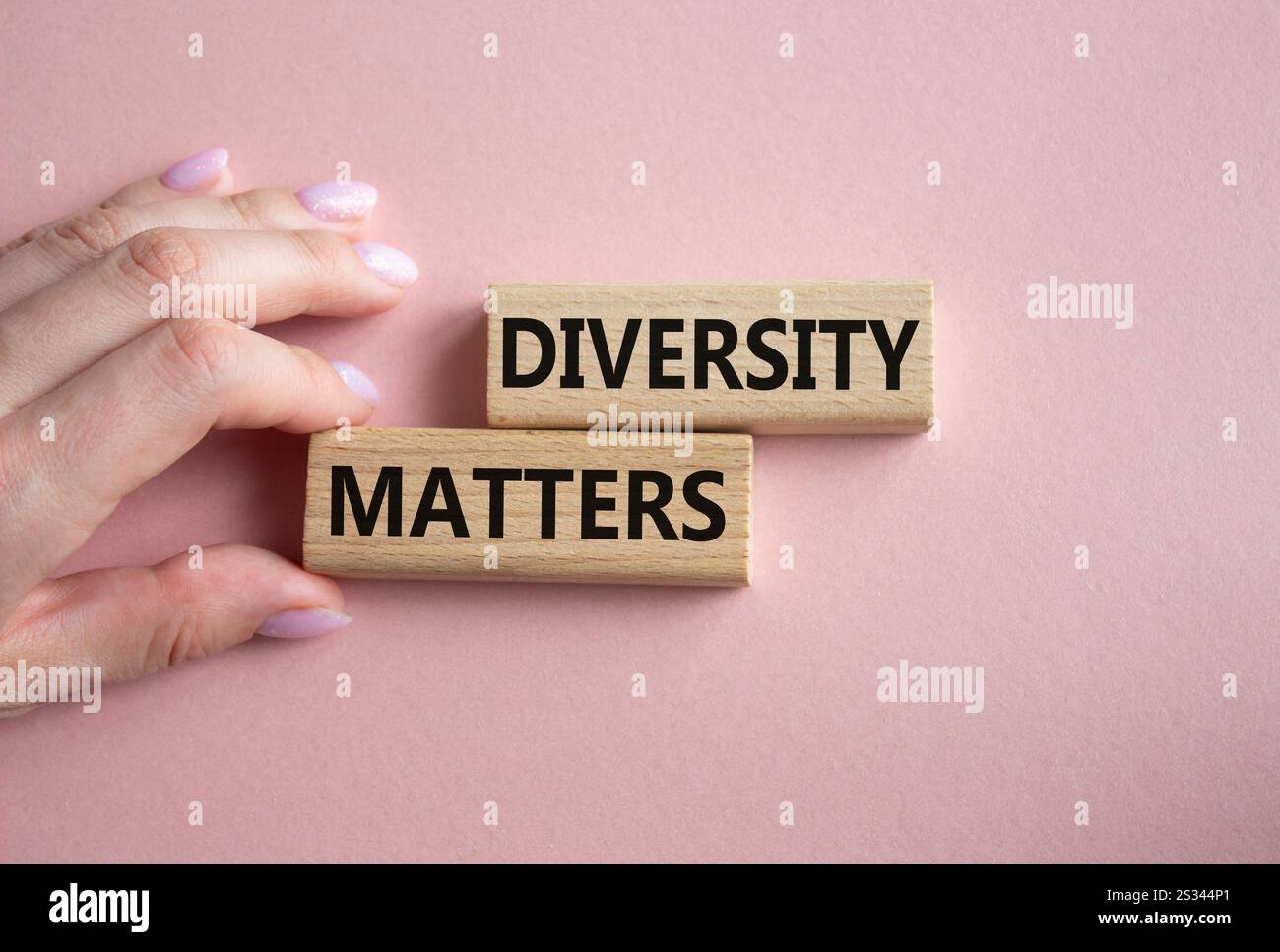 Diversity matters symbol. Wooden blocks with words Diversity matters ...