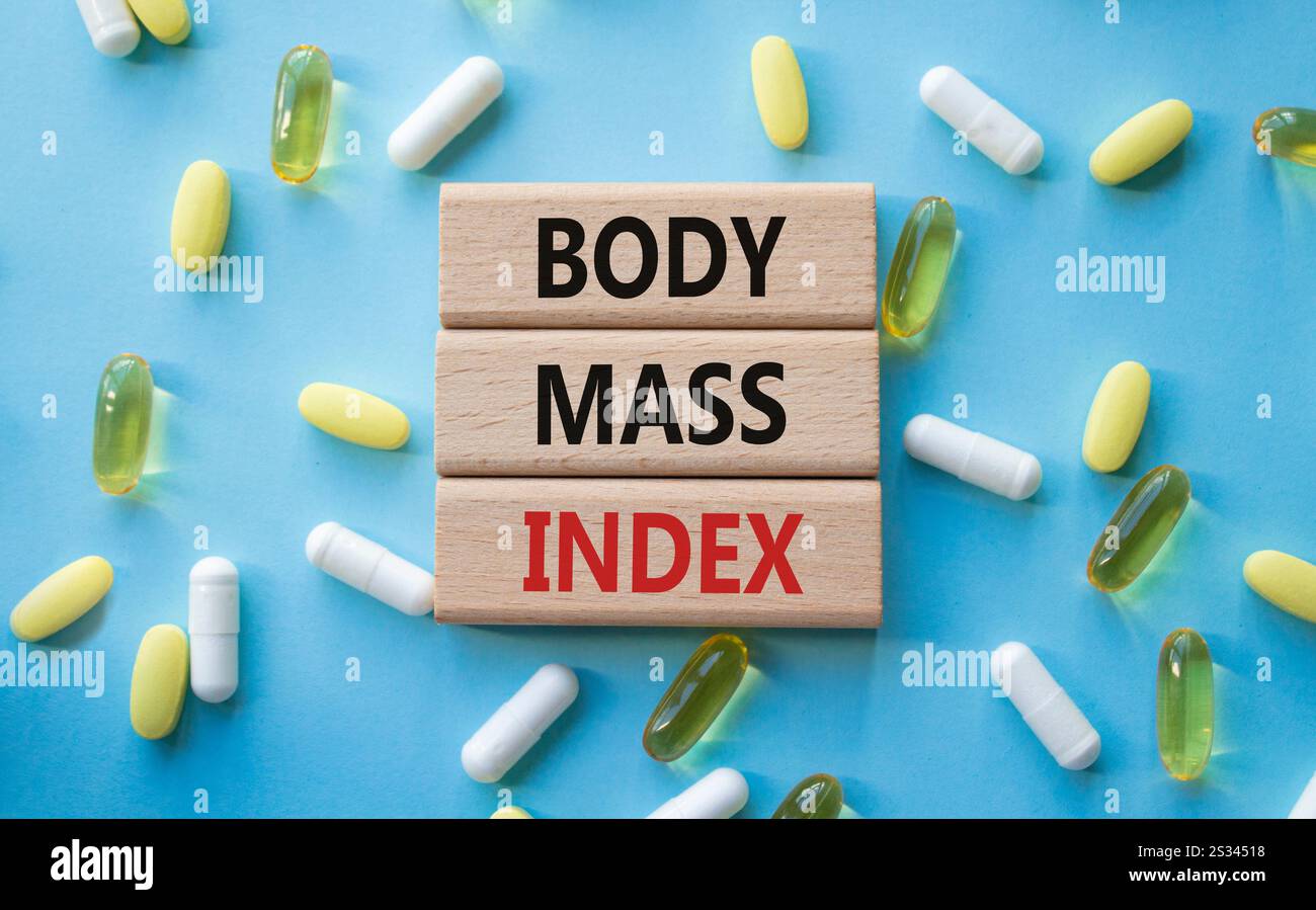 Body Mass Index symbol. Concept word Body Mass Index on wooden blocks ...