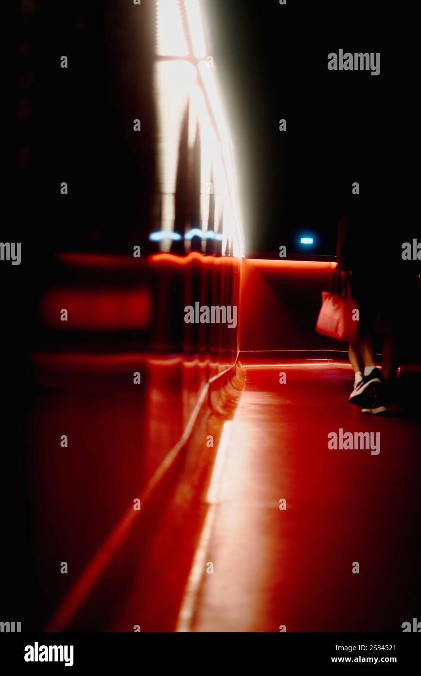 walking, red-light, shadow Stock Photo - Alamy