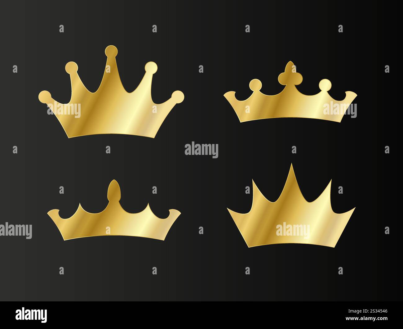 Crown king royal line Stock Vector Images - Alamy