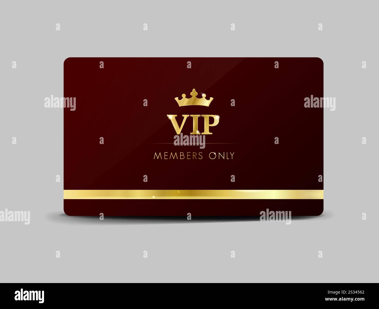 Red velvet Premium golden VIP Card with elegant vip card template ...