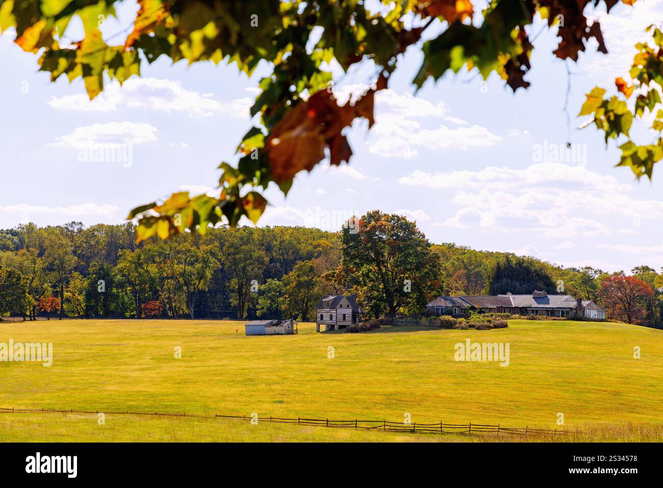 Birmingham Hill Brandywine Battlefield Trail with views of the historic ...