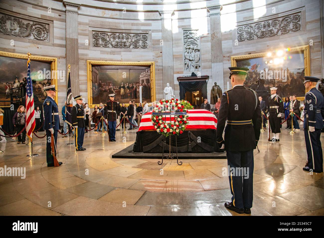 Washington DC, 8 January 2025 USA: The Coffin containing the late Jimmy ...