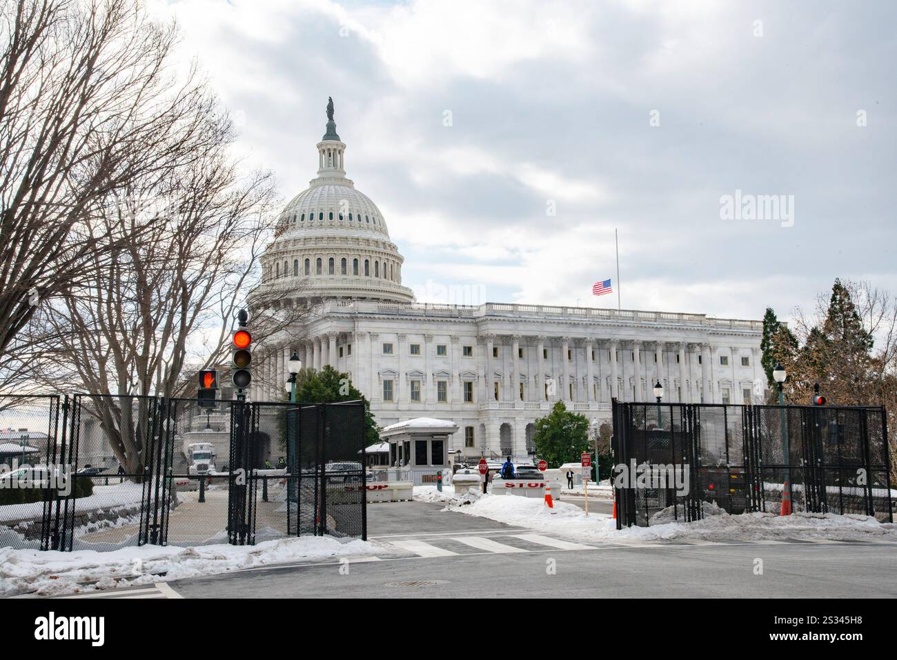 Washington DC, 8 January 2025 USA: The Flags are flying half mast at ...