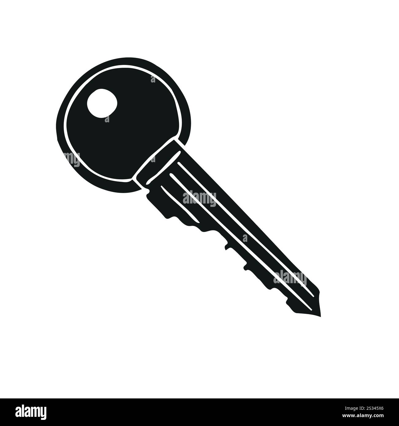 Vector hand drawn sketch doodle key isolated on white background Stock ...