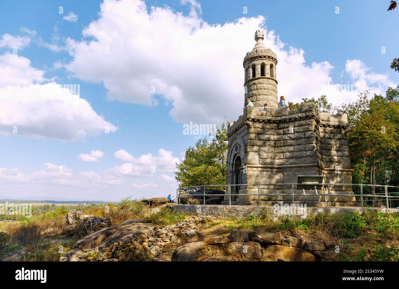 44th New York Infantry Monument on Little Round Top in Gettysburg ...