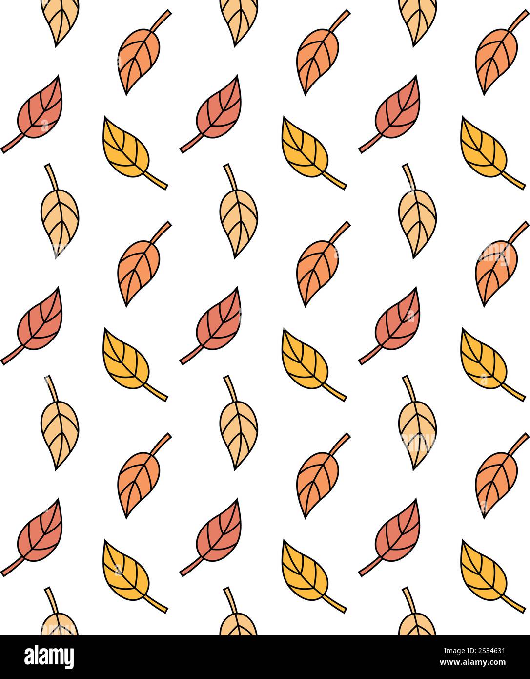 Vector seamless pattern of groovy retro cartoon autumn leaves isolated ...
