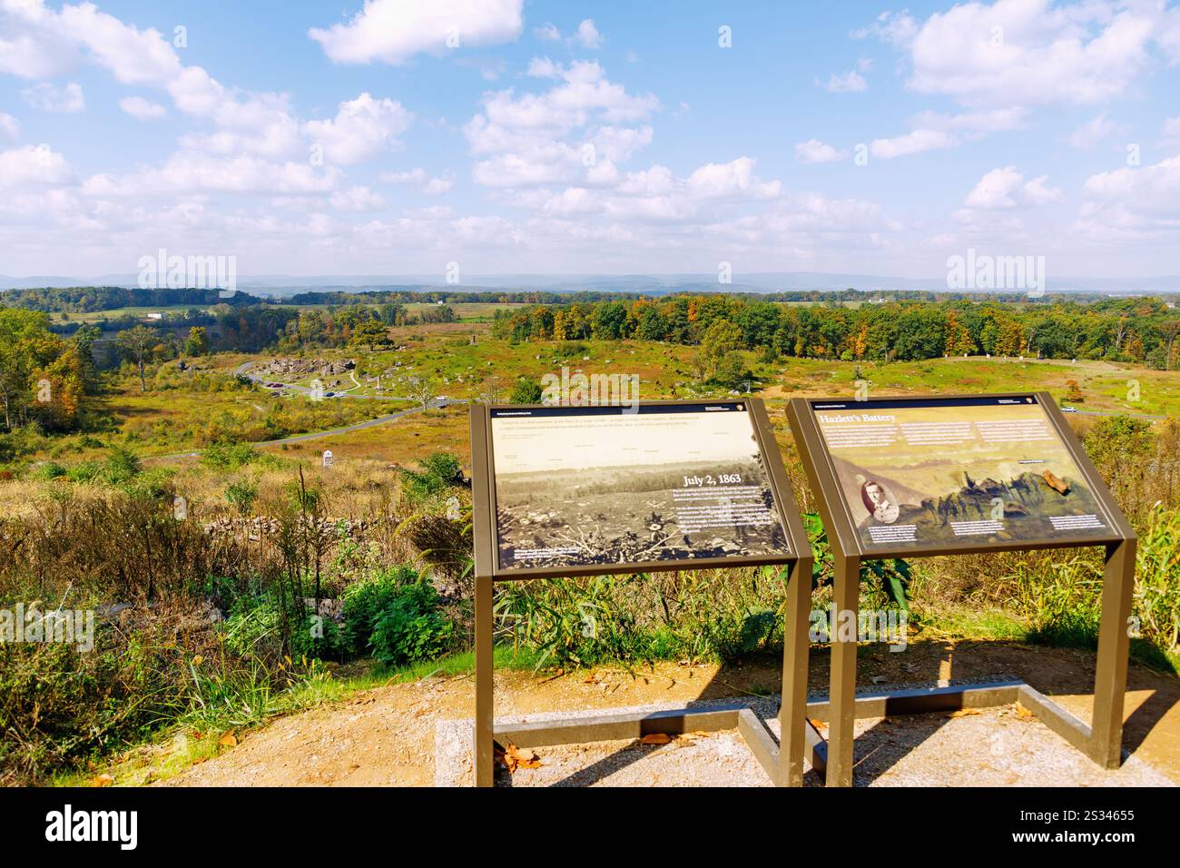 Little Round Top viewpoint on battlefields of the American Civil War in ...