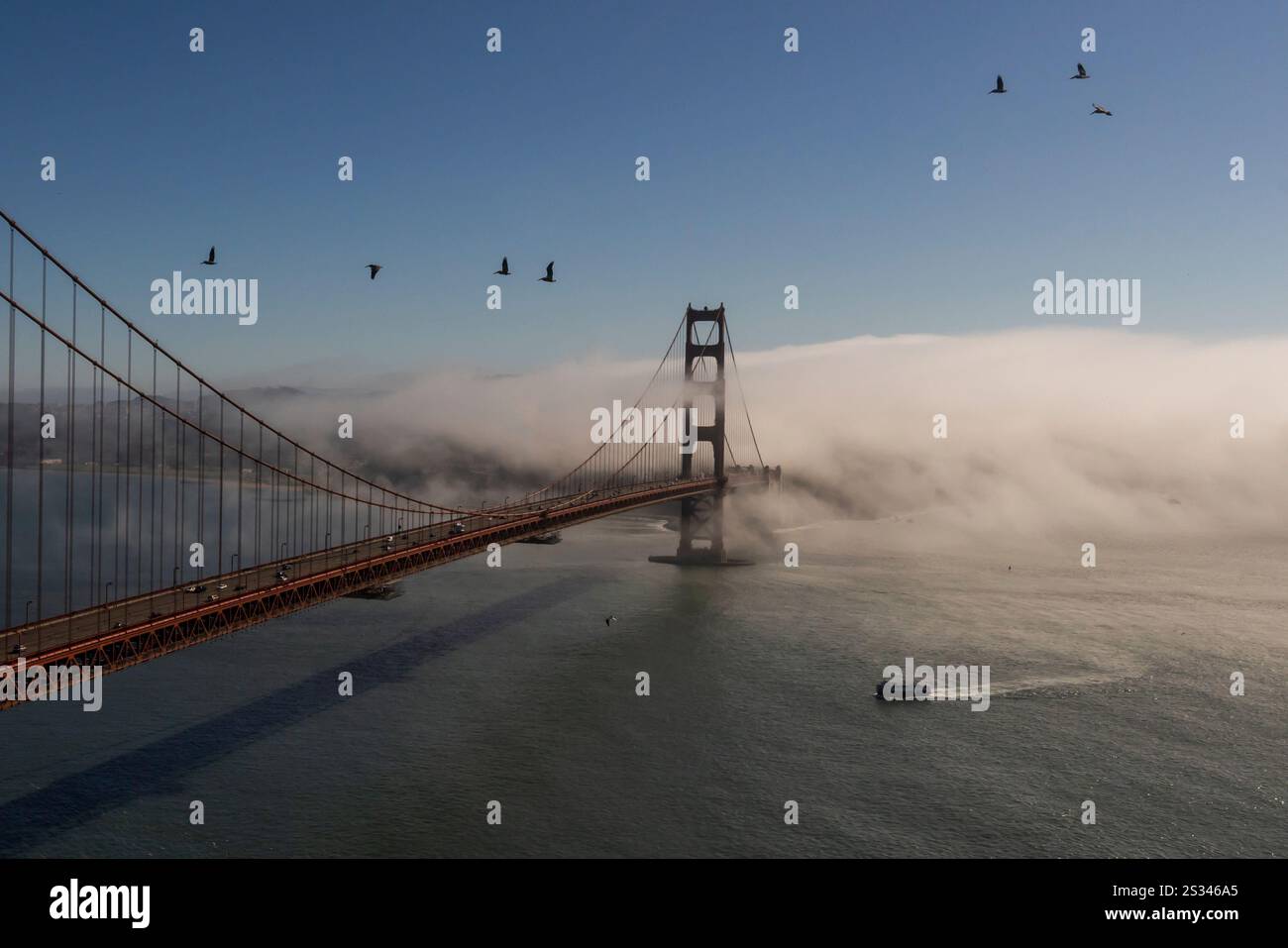 Misty Golden Gate Bridge Stock Photo - Alamy