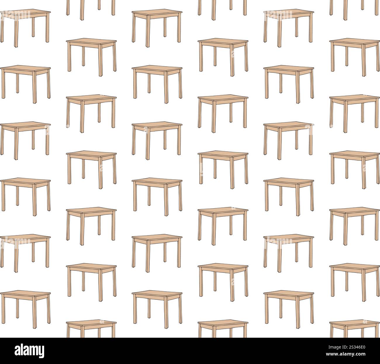 Vector seamless pattern of hand drawn sketch doodle colored table ...