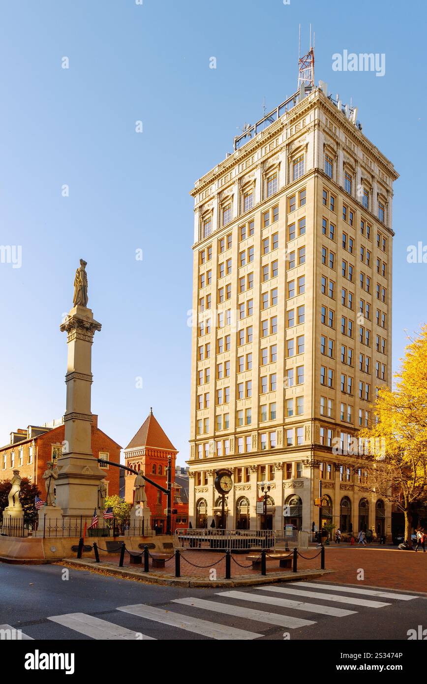 Penn Square with Soldiers and Sailors Monument, Central Market and the ...