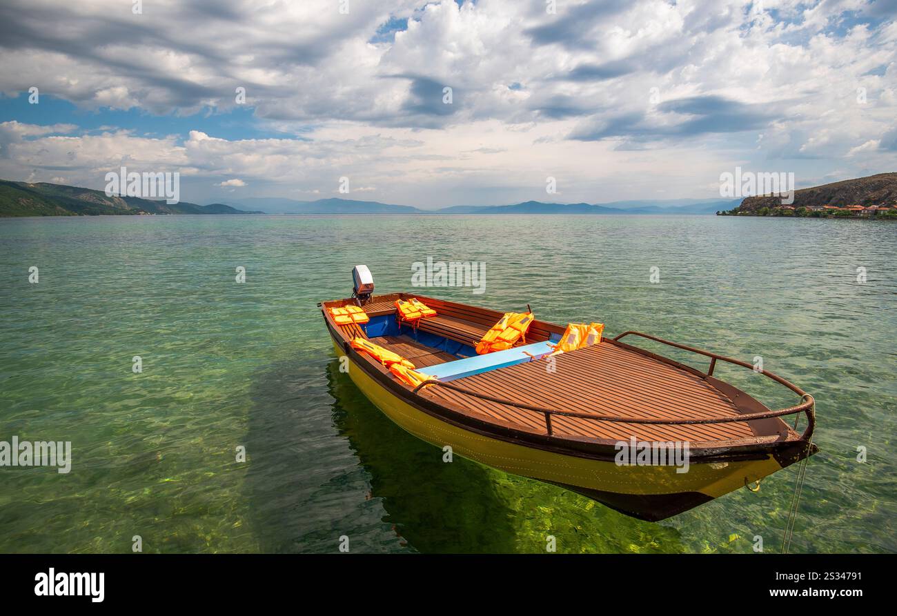 Serene view boats floating hi-res stock photography and images - Alamy