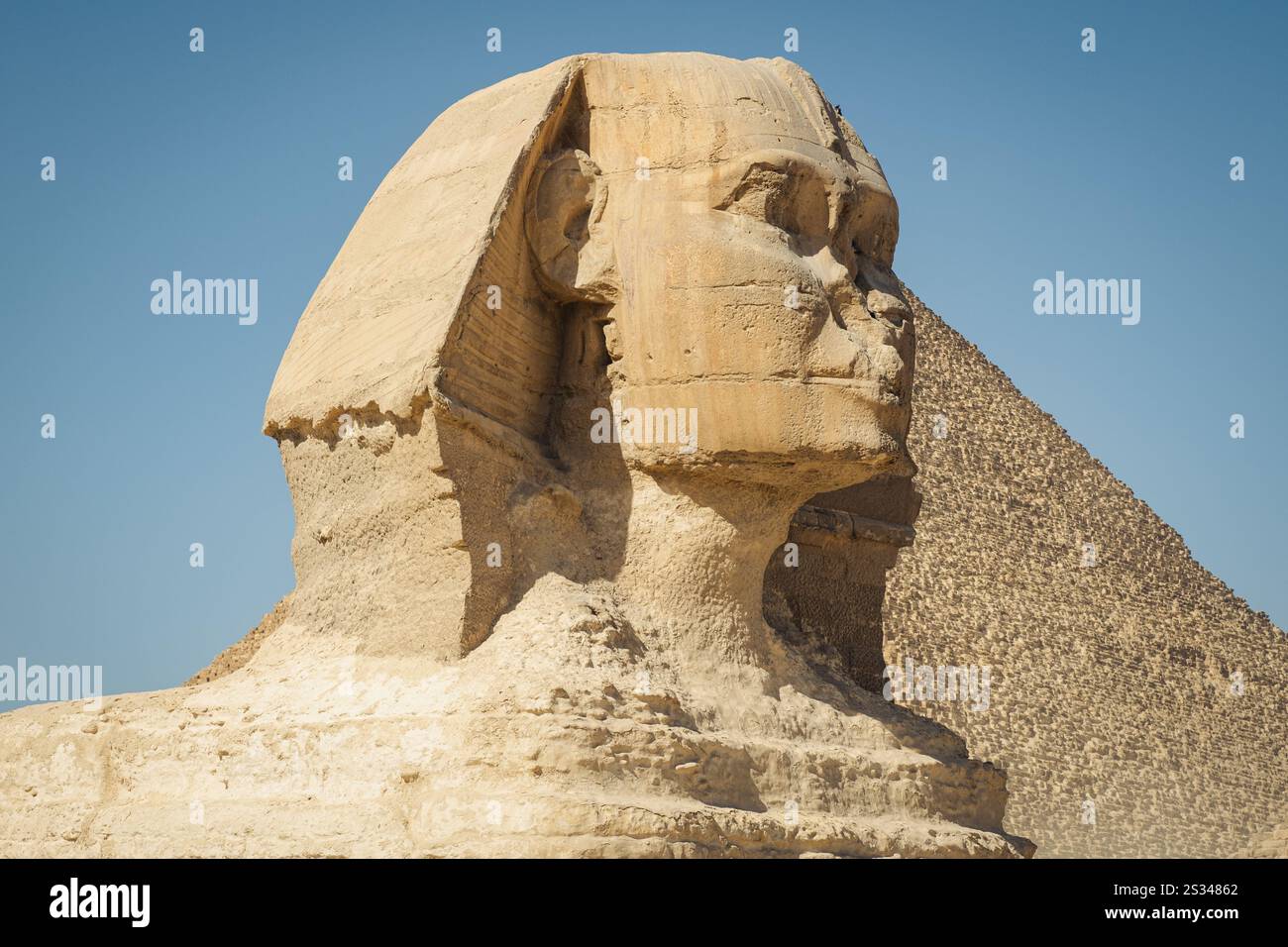The Great Sphinx of Giza. Giza grand pyramids. Cairo, Ciza, Egypt Stock ...