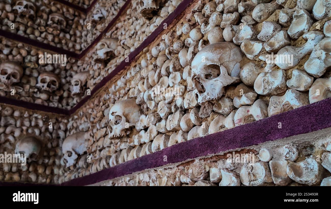 Bone Chapel (Capela dos Ossos de Faro) is a macabre chapel made of ...