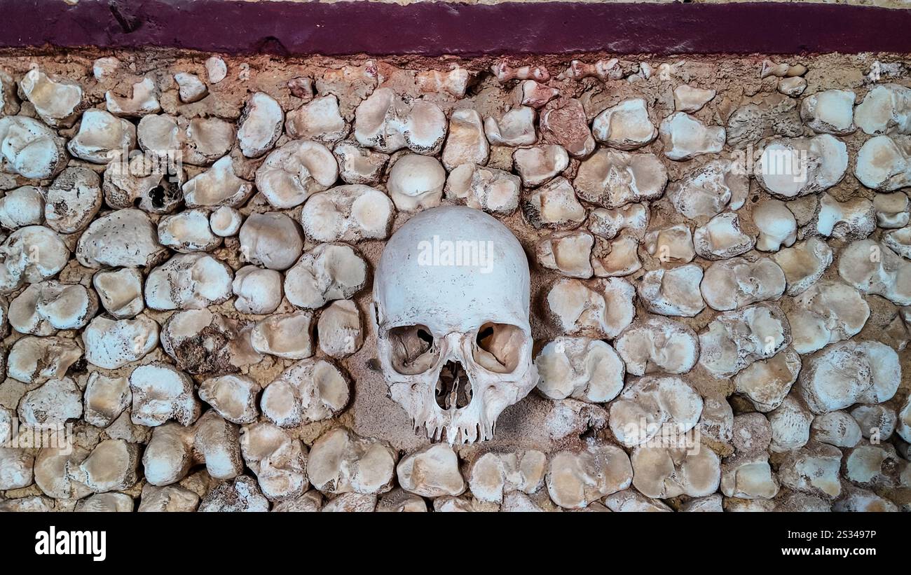 Bone Chapel (Capela dos Ossos de Faro) is a macabre chapel made of ...
