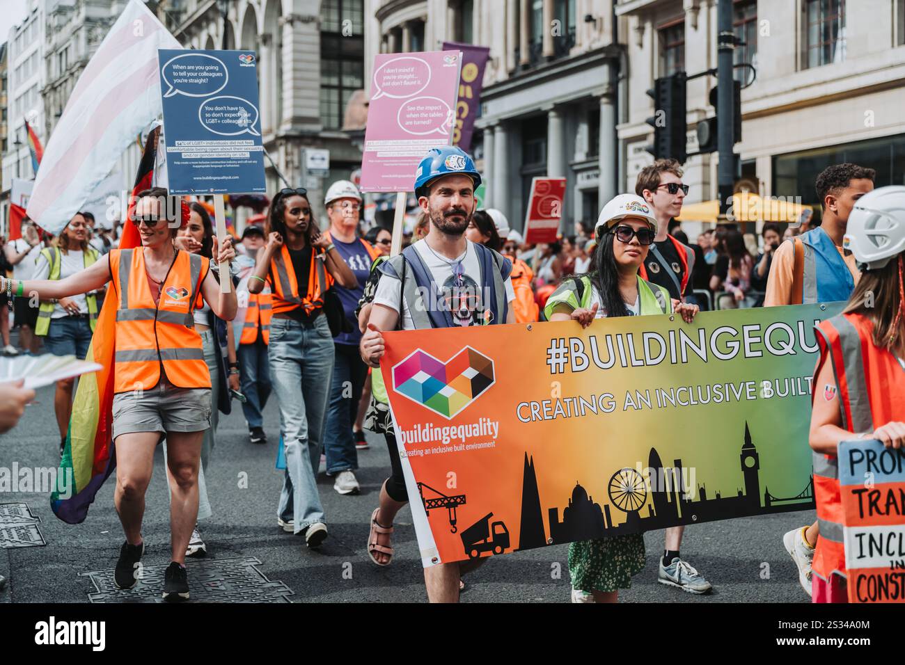 Diverse Group Advocating for Equality and Inclusion in Construction at ...