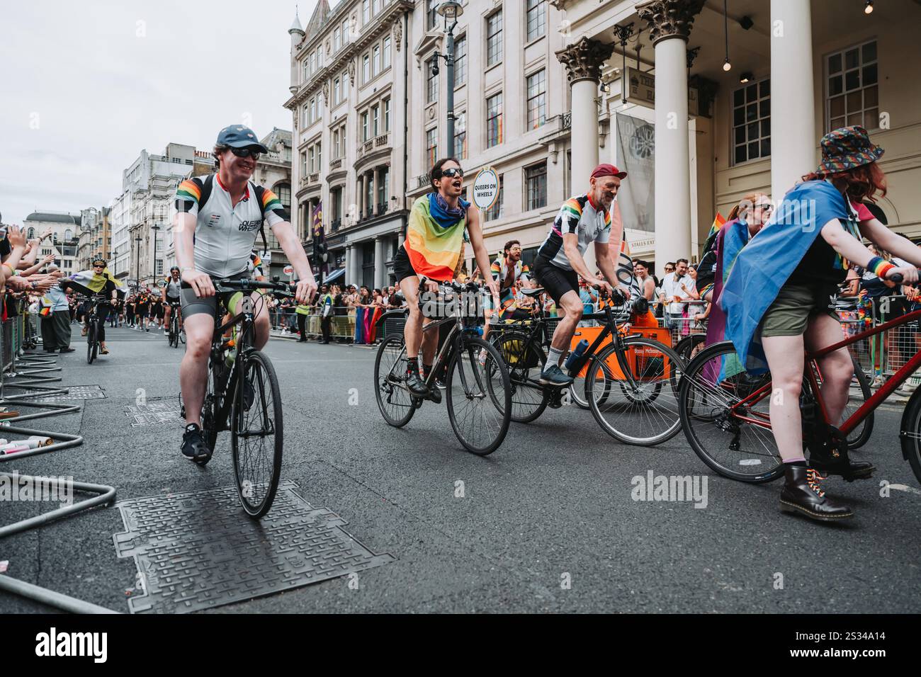 Cyclists Participating in a Colourful Pride Parade in London. 2024 ...