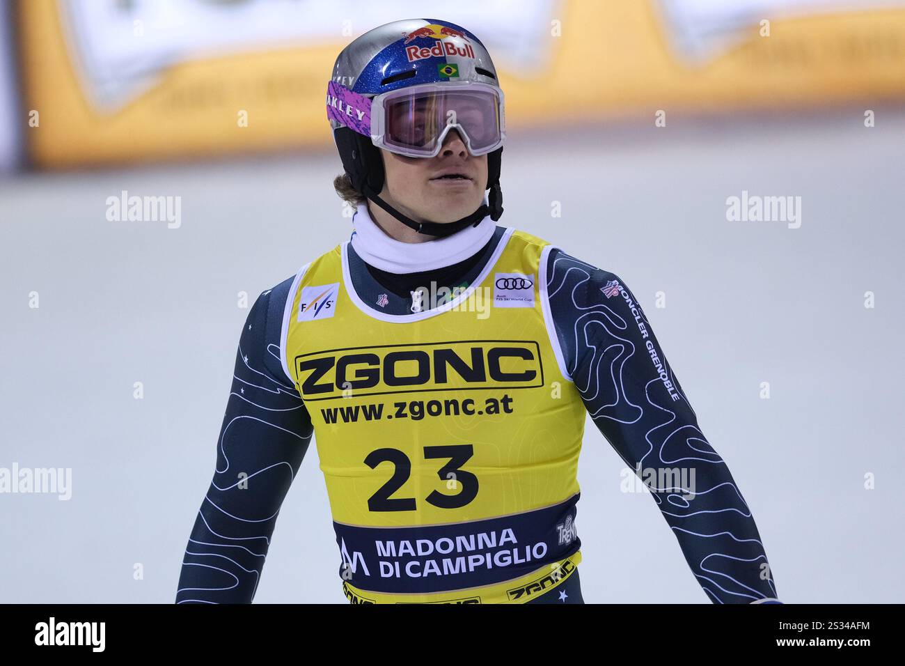 Madonna Di Campiglio, Italy. 08th Jan, 2025. Lucas Pinheiro Braathen of ...