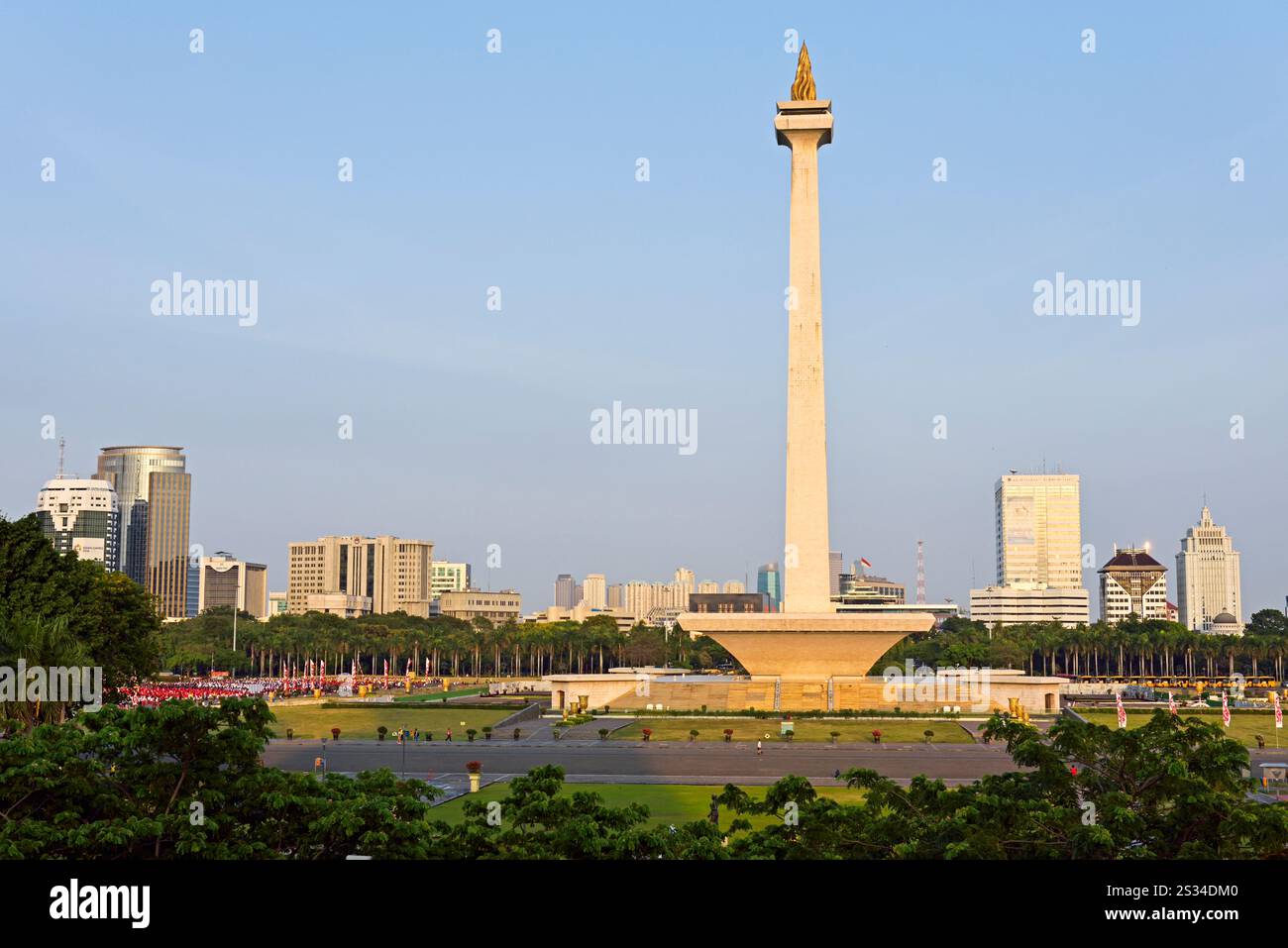 Monumen Nasional (National Monument), Merdeka Square, Jakarta, Java ...