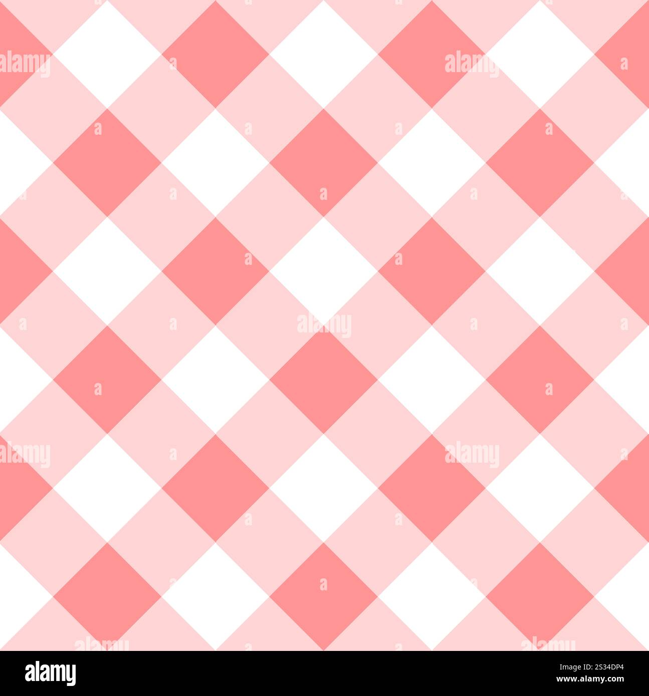 Vector seamless pattern of pink checkered plaid isolated on white ...