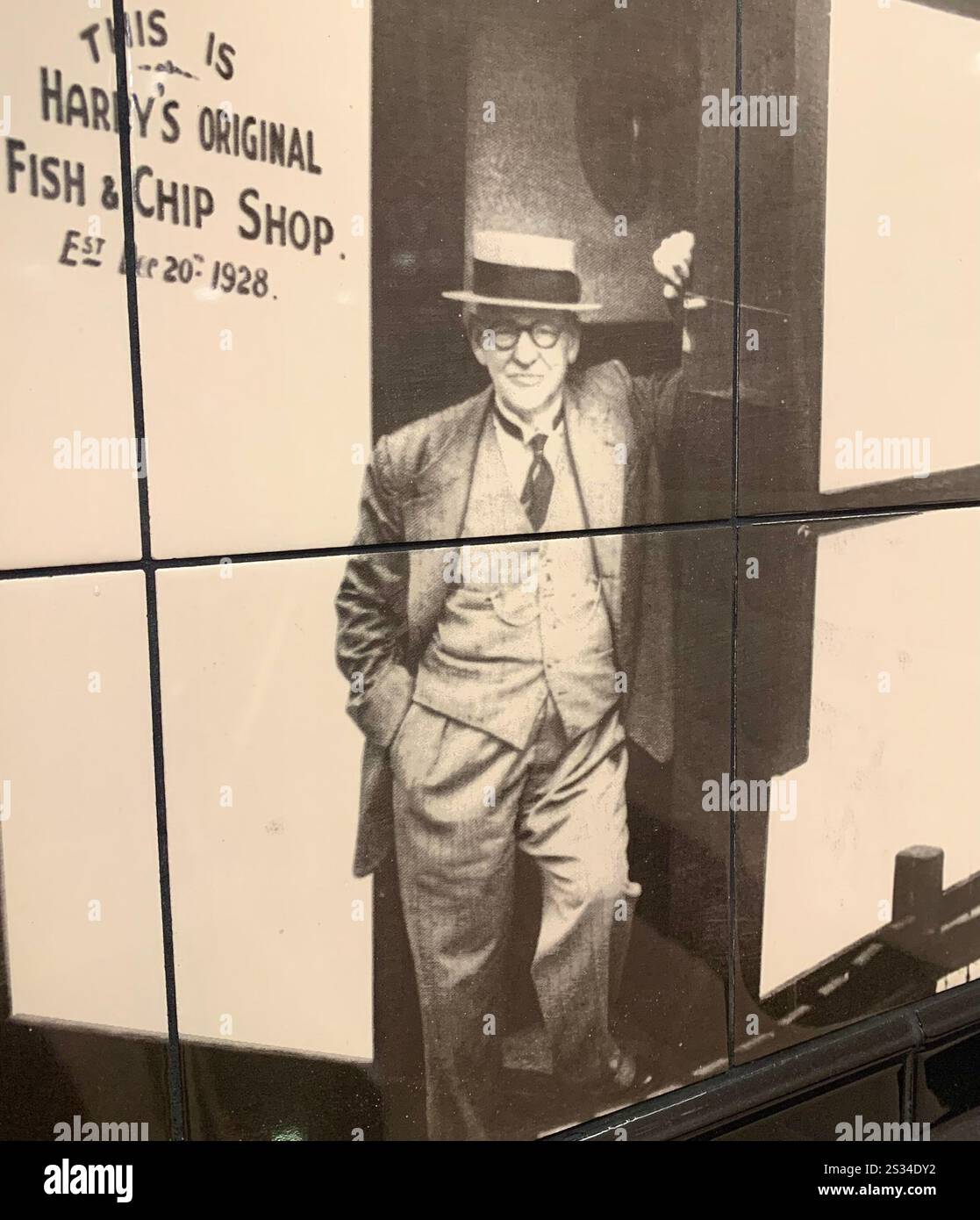 Harry Ramsden fish and chip shop first one chips eat eating sell ...