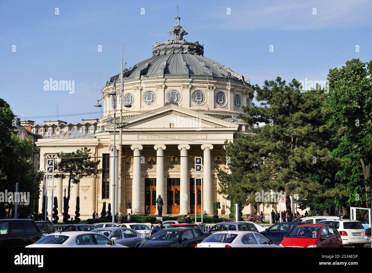 Romanian Athenaeum, concert hall on Revolution Square,Bucharest,Romania ...