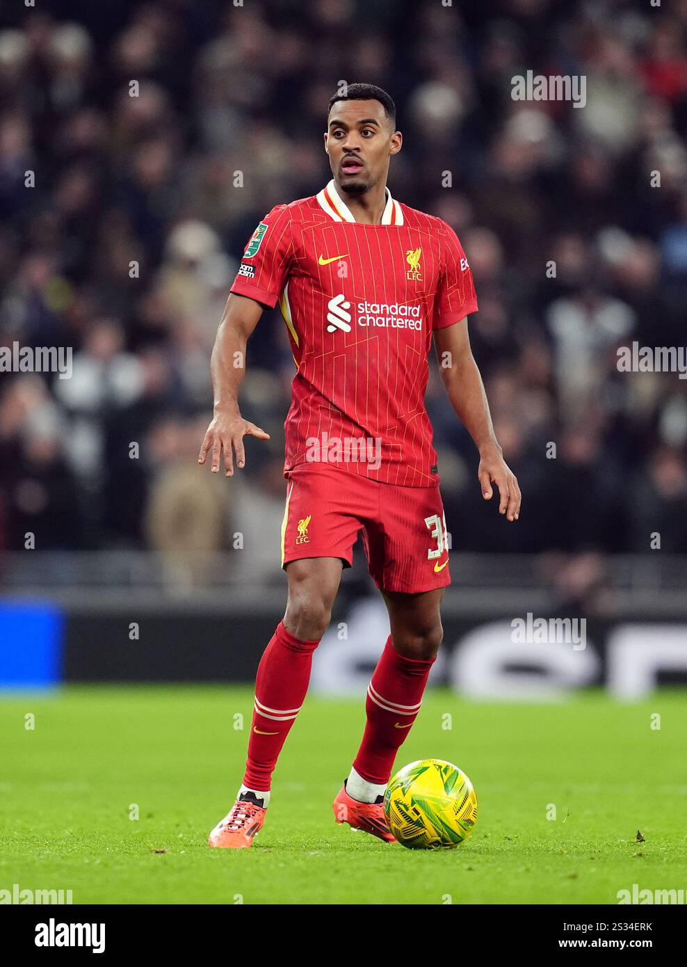 Liverpool's Ryan Gravenberch during the Carabao Cup semi-final first ...