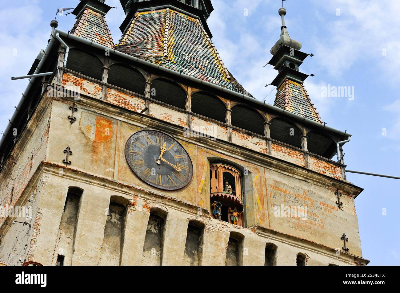 Clock Tower,Old Town,Sighisoara, Transylvania,Romania,Southeastern and ...