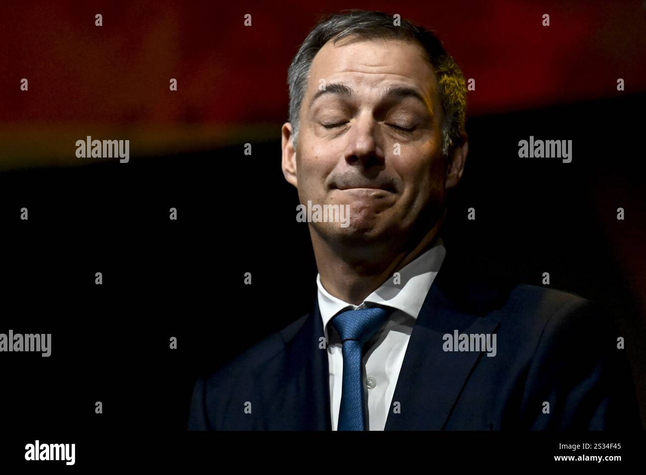 Brussels, Belgium. 08th Jan, 2025. Outgoing Prime Minister Alexander De ...