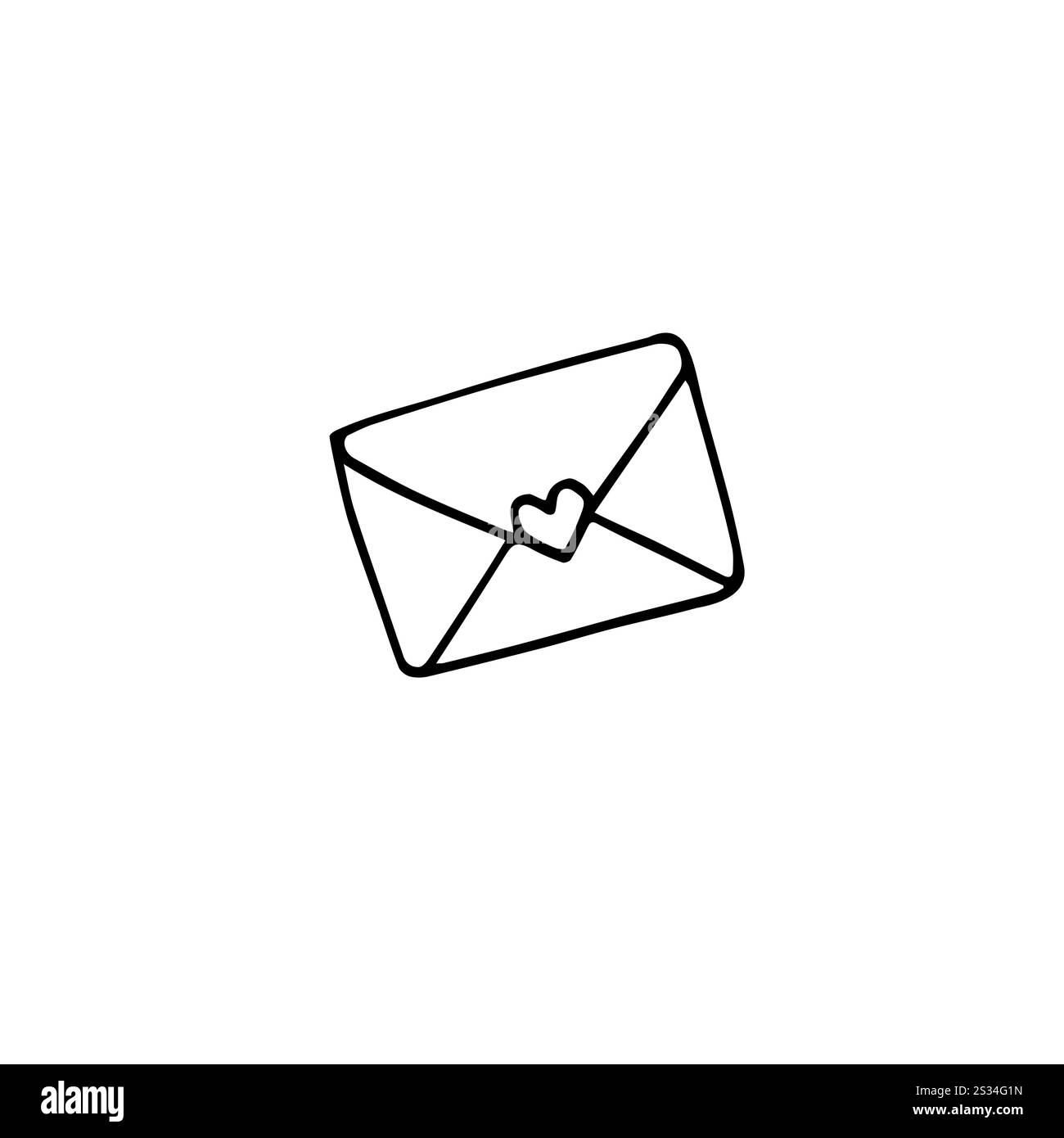 Vector hand drawn doodle sketch letter isolated on white background ...
