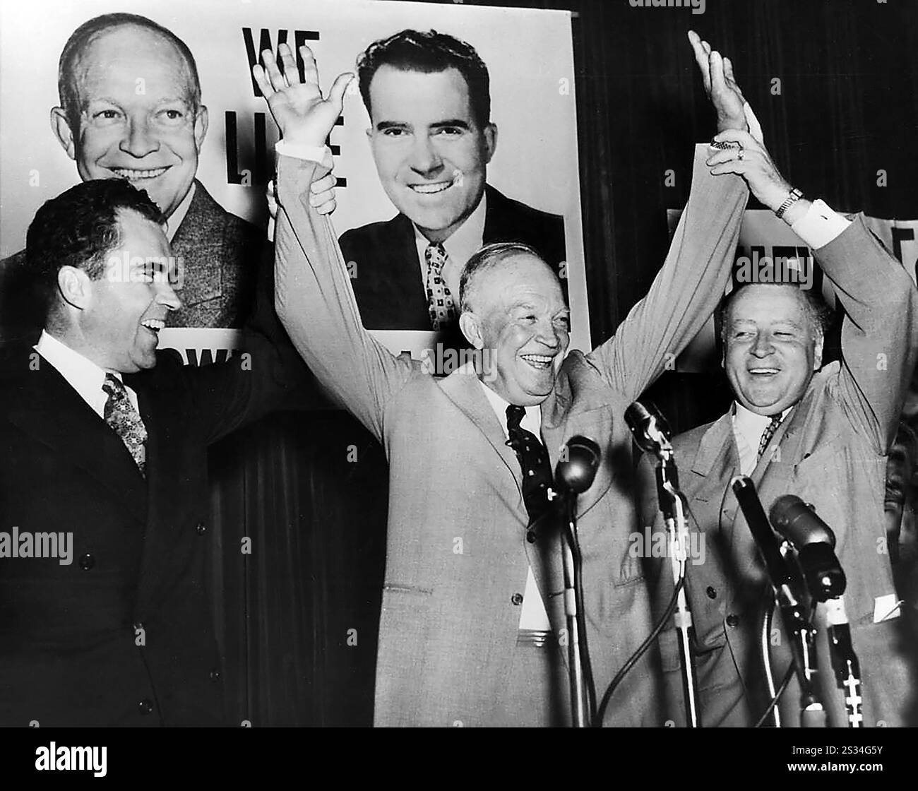 Richard Nixon, Dwight D. Eisenhower and Arthur Summerfield at ...
