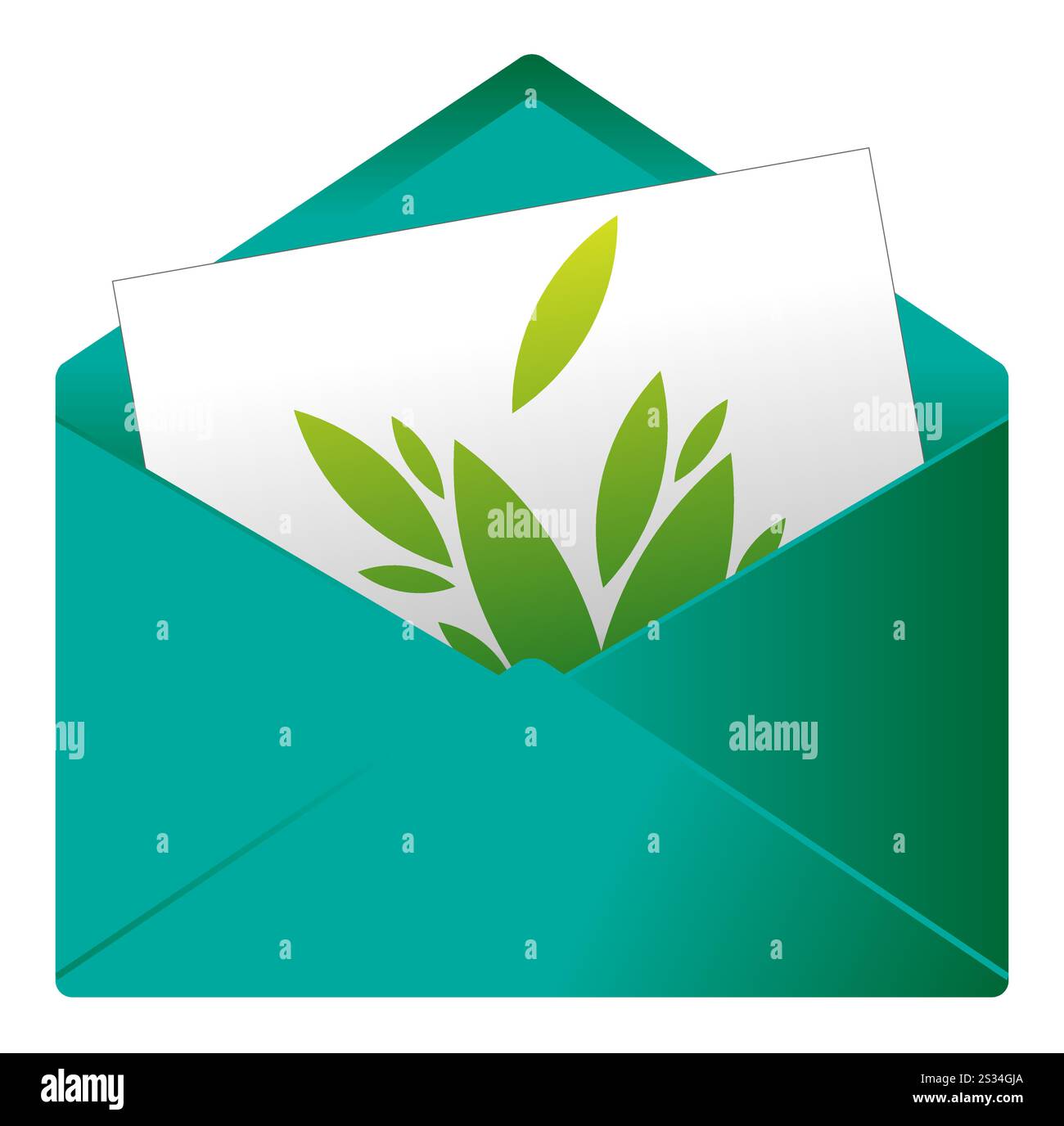 Envelope mail leaves Cut Out Stock Images & Pictures - Alamy