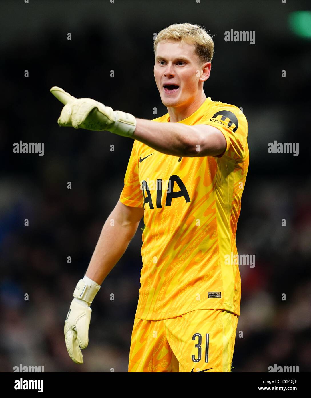 Tottenham Hotspur goalkeeper Antonin Kinsky during the Carabao Cup semi ...