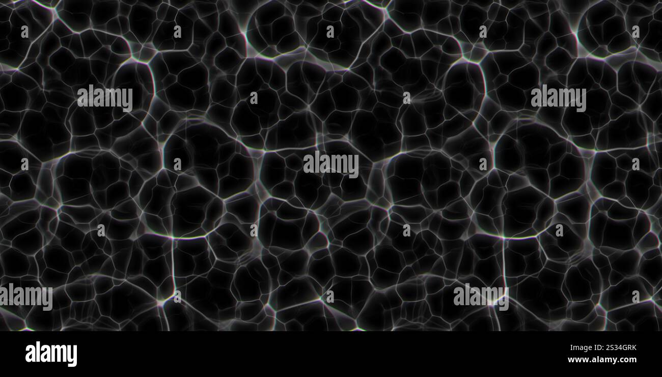 shiny rays reflections in the water . water caustics on black ...