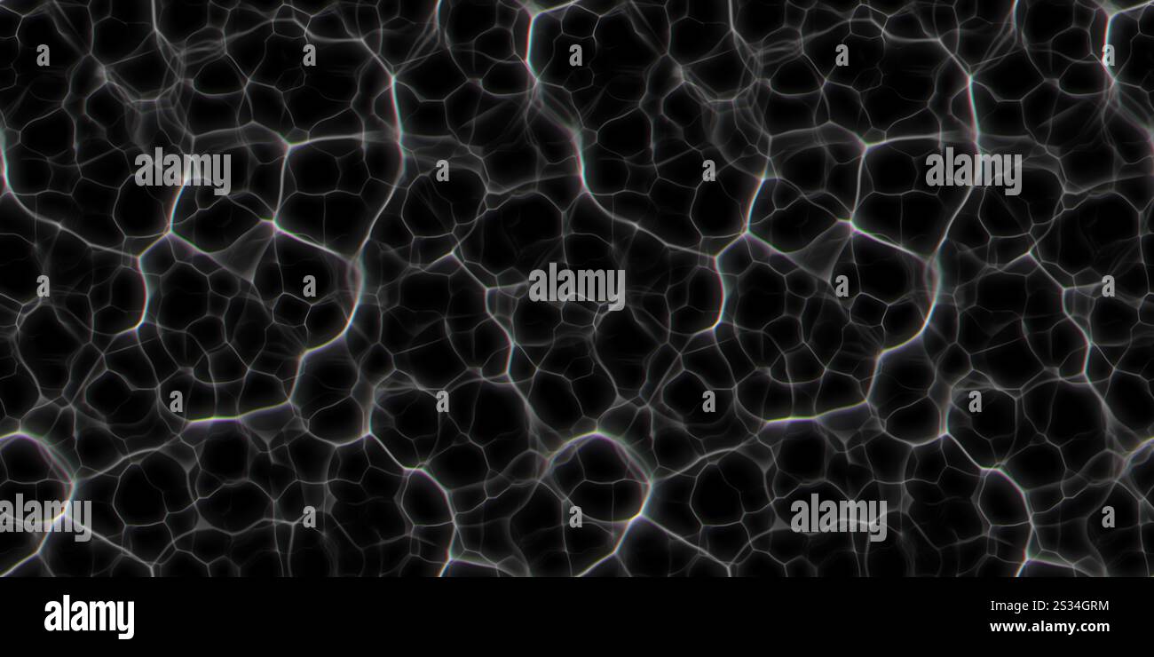 shiny rays reflections in the water . water caustics on black ...