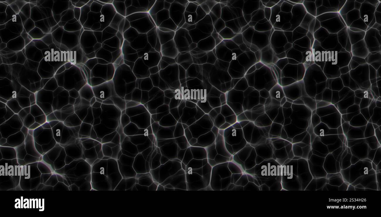 shiny rays reflections in the water . water caustics on black ...