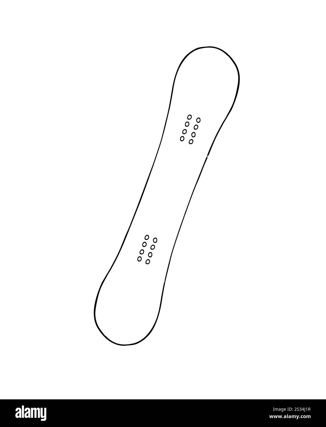 Vector hand drawn doodle sketch snowboard board isolated on white ...