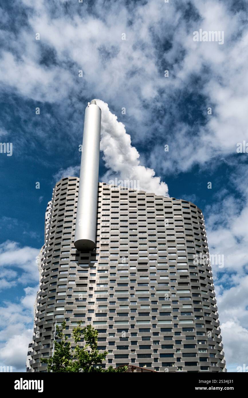 Amager Bakke, CopenHill, waste incineration plant with artificial ski ...